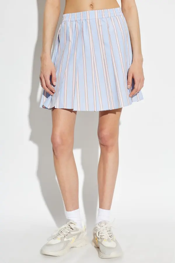 Lacoste Striped Pleated Mini Skirt - Blue