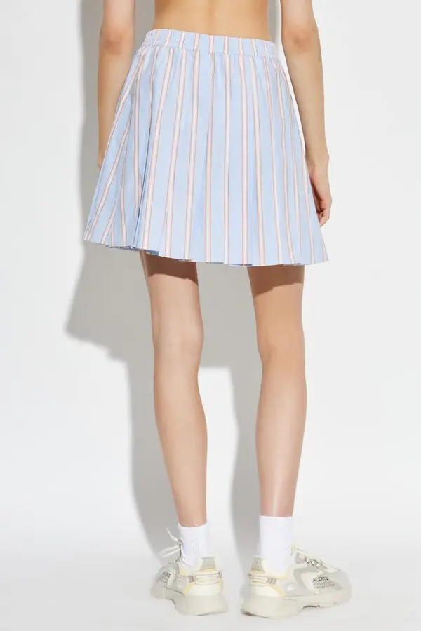 Lacoste Striped Pleated Mini Skirt - Blue