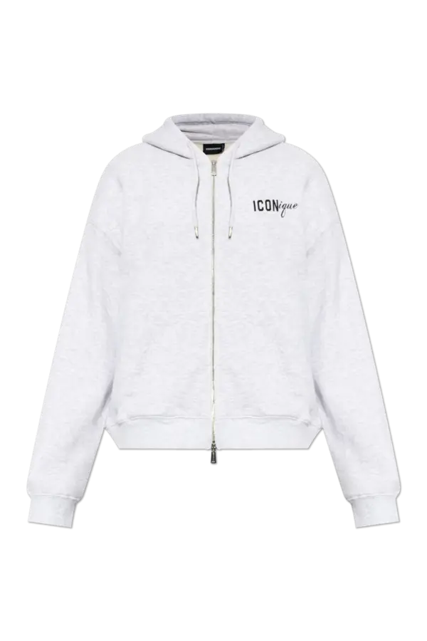 Dsquared2 Hooded Zip-up Sweatshirt - Grey