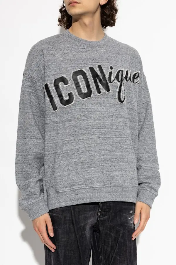 Dsquared2 Oversized "iconique" Sweatshirt - Grey