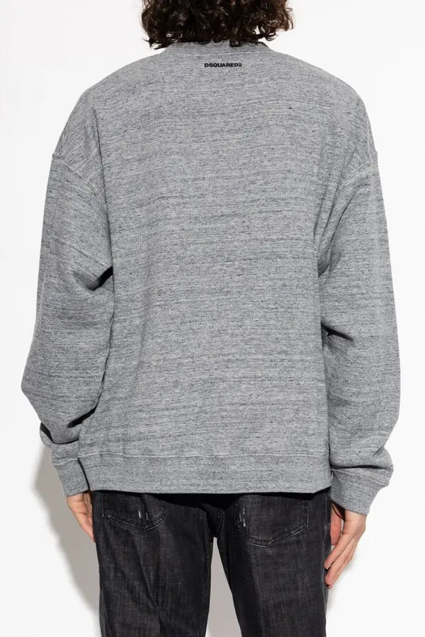 Dsquared2 Oversized "iconique" Sweatshirt - Grey