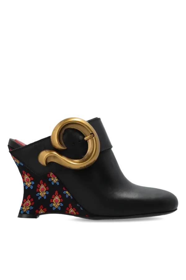 Etro Wedge Heel Slides - Black