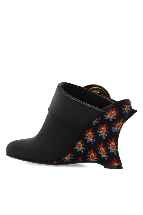 Etro Wedge Heel Slides - Black