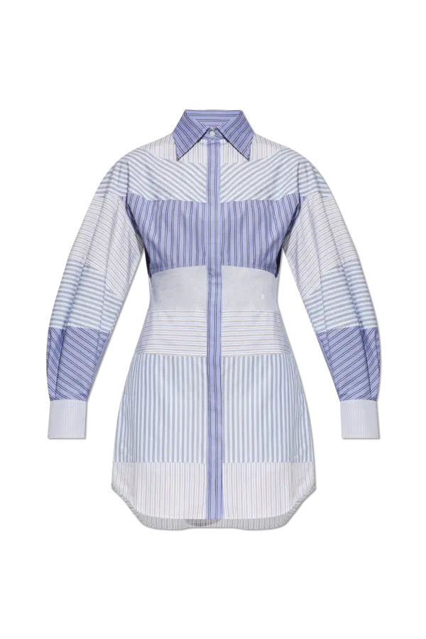 Moschino Striped Cotton Shirt Dress - Multicolour