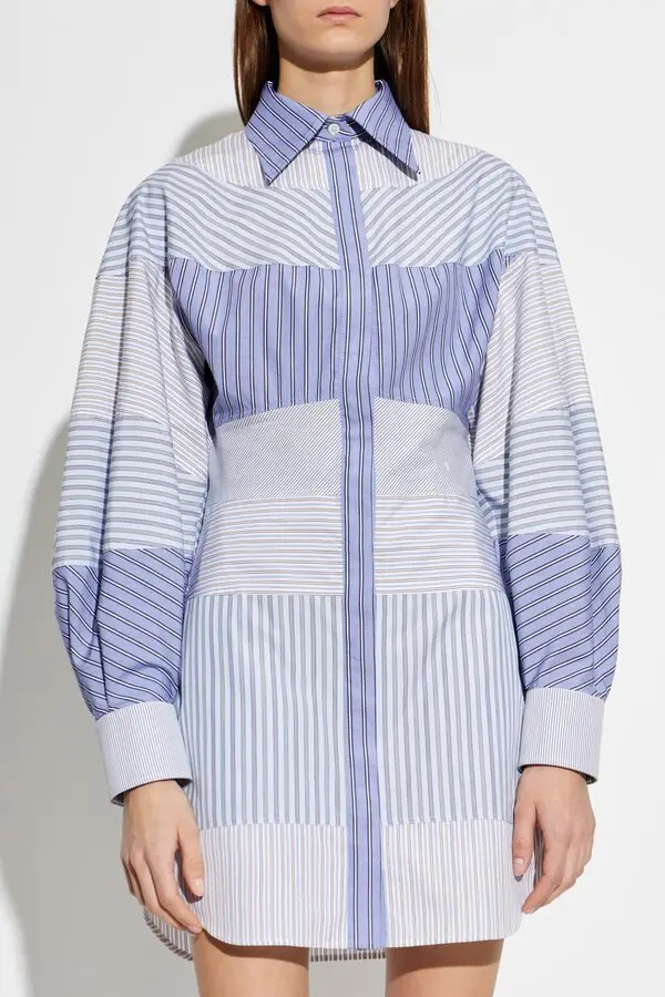 Moschino Striped Cotton Shirt Dress - Multicolour