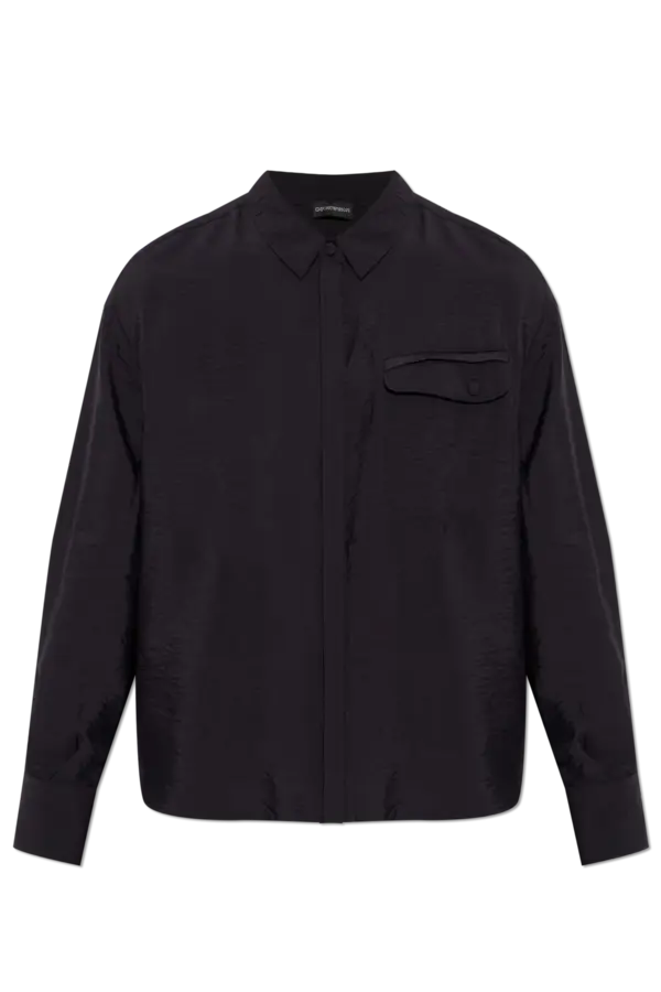 Emporio Armani Shirt With Pocket - Black