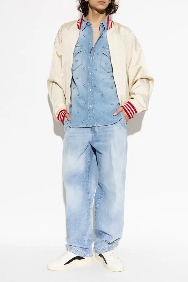 Dsquared2 Denim Shirt With Appliqués
