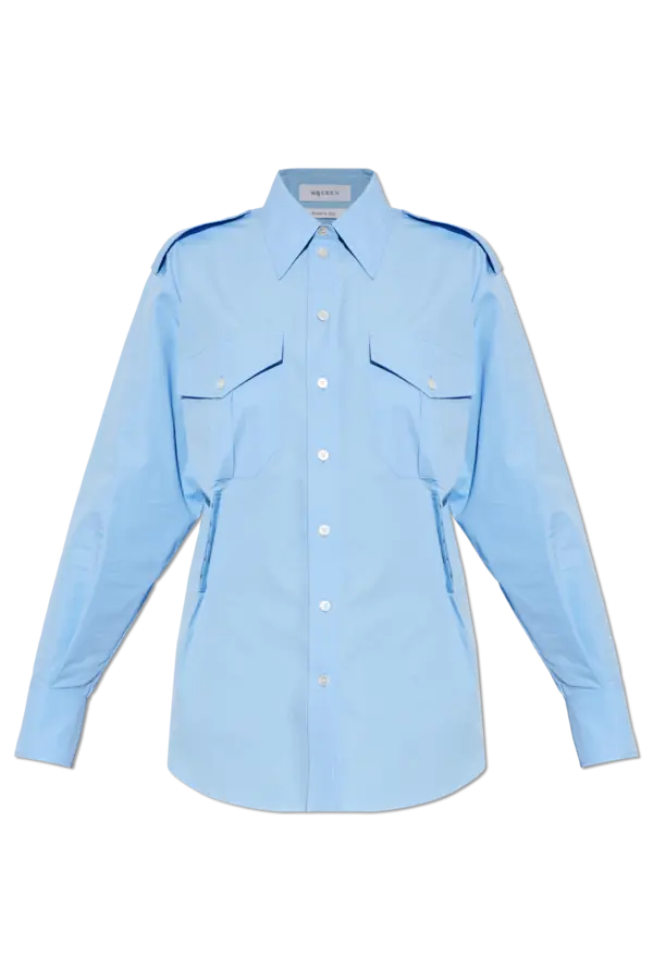 Alexander McQueen Asymmetrical Cut Shirt