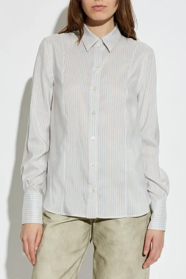 Alexander McQueen Striped Silk Shirt - Multicolour