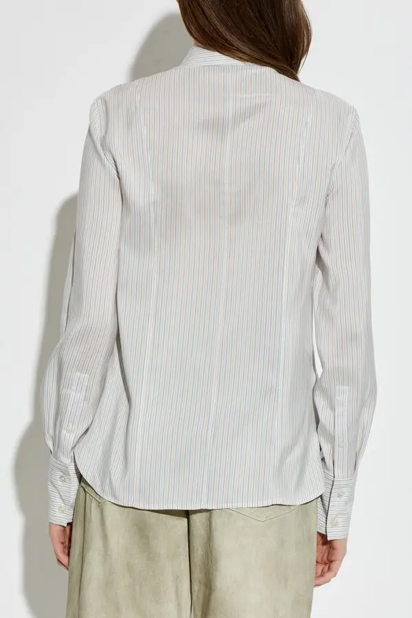Alexander McQueen Striped Silk Shirt - Multicolour