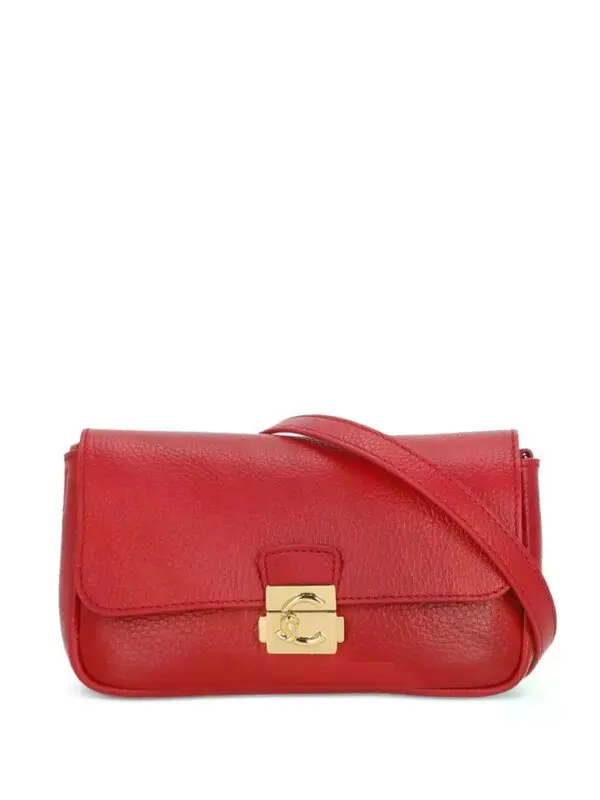 COCCINELLE C-me Lock Pebbled Leather Shoulder Bag