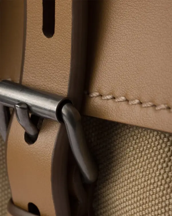 Prada Route Canvas And Leather Tote Bag