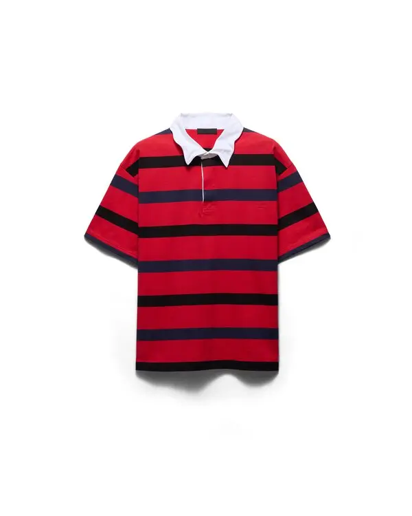 Prada Short-sleeved Cotton Polo Shirt - Red