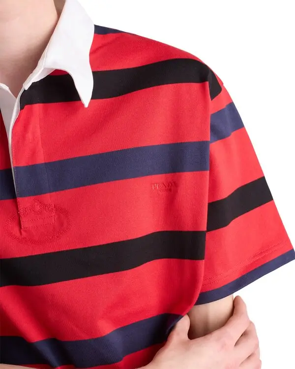 Prada Short-sleeved Cotton Polo Shirt - Red