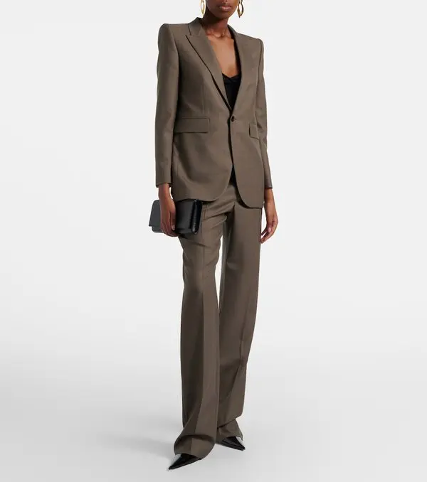 Saint Laurent Wool Blazer - Grey