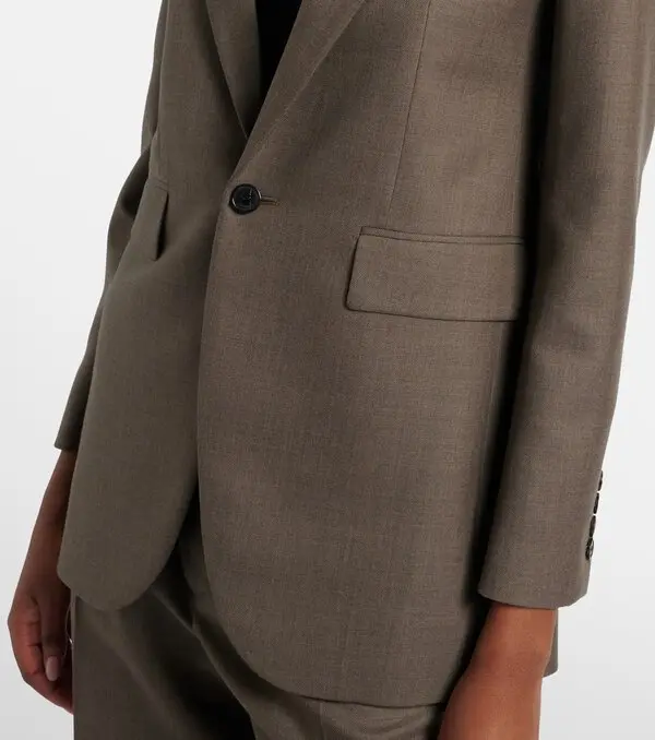 Saint Laurent Wool Blazer - Grey