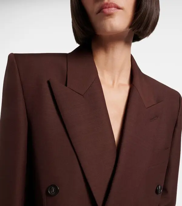 Saint Laurent Double-breasted Wool And Mohair Blazer