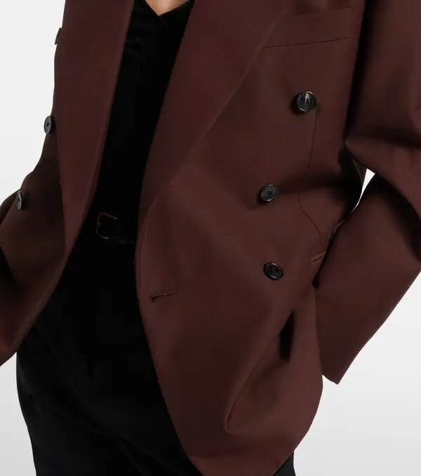 Saint Laurent Double-breasted Wool And Mohair Blazer