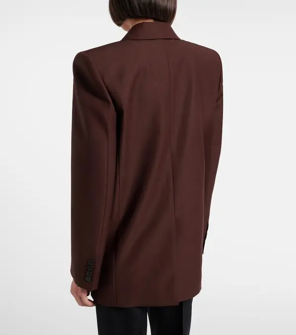 Saint Laurent Double-breasted Wool And Mohair Blazer
