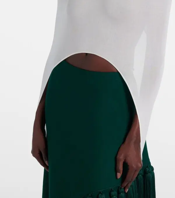 Alaïa Knitted Silk-blend Top - White