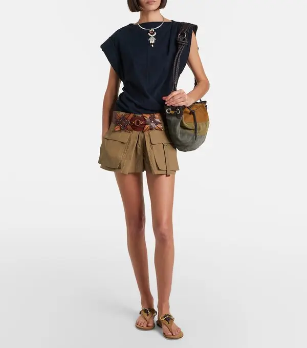 Isabel Marant Étoile Elato Suede Thong Sandals - Beige