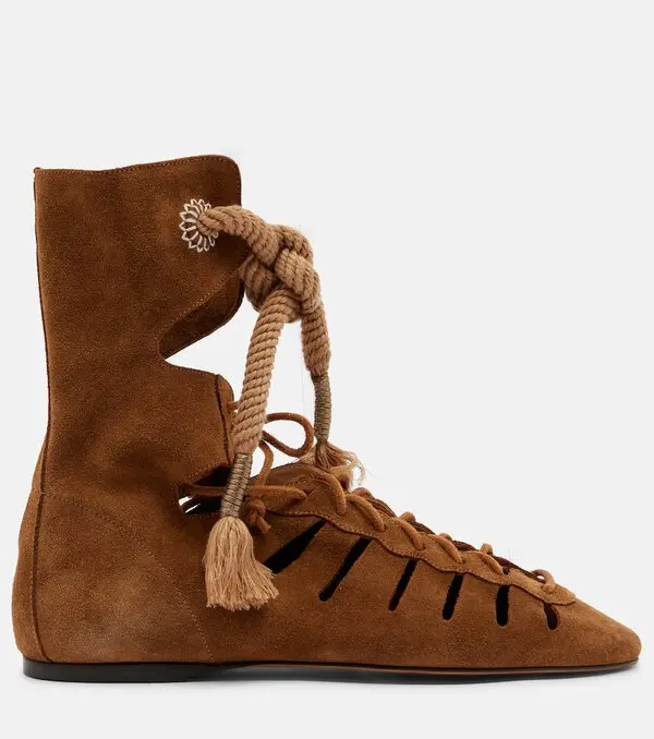 Isabel Marant Étoile Liade Suede Ankle Boots - Brown