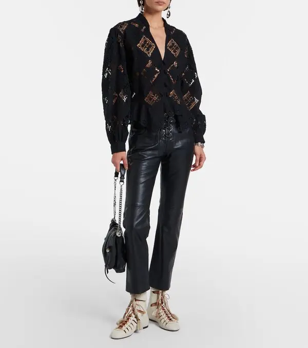 Isabel Marant Étoile Liade Leather Lace-up Ankle Boots - Beige