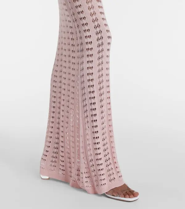 AYA MUSE Draped Pointelle Maxi Skirt