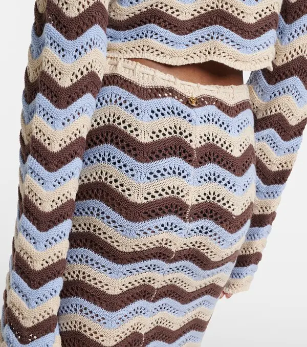 BANANHOT Helena Cotton-blend Maxi Skirt - Blue