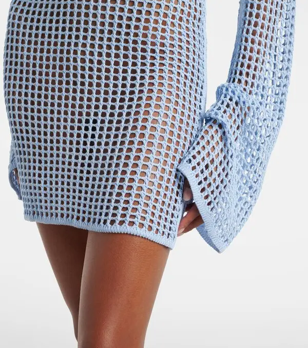 BANANHOT Serena Open-knit Minidress - Blue