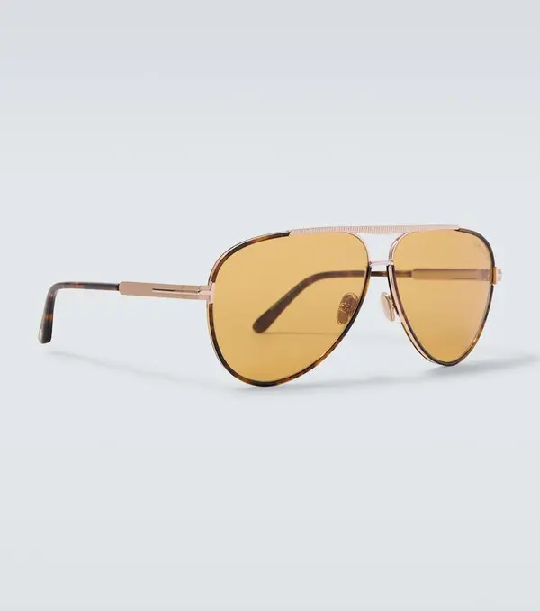 TOM FORD Aviator Sunglasses - Gold