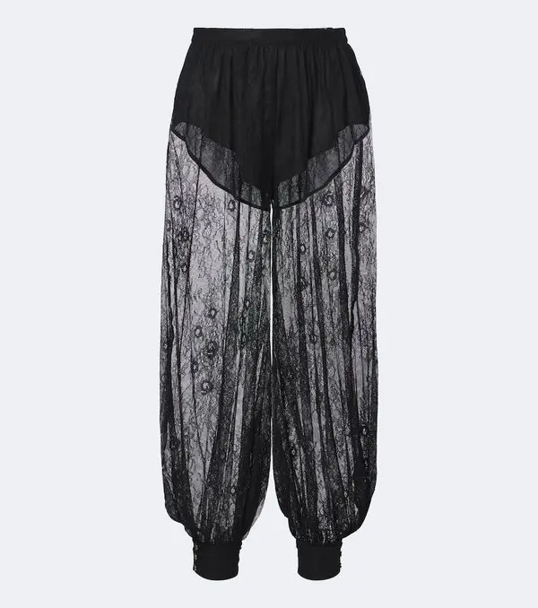 BANANHOT Kendall Lace Balloon Pants - Black