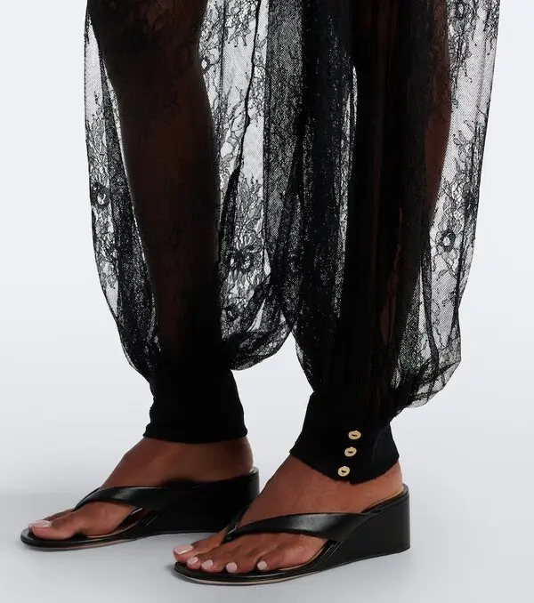 BANANHOT Kendall Lace Balloon Pants - Black