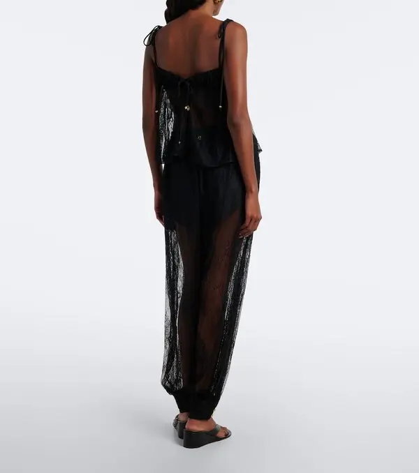 BANANHOT Kendall Lace Balloon Pants - Black
