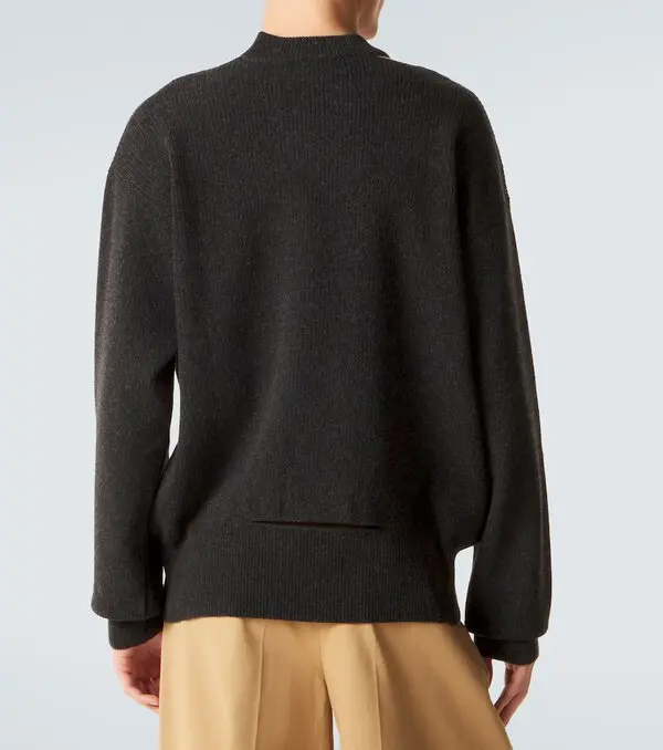 Simone Rocha Cutout Embellished Wool-blend Sweater