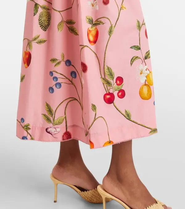 Agua Bendita Otoño Cotton Midi Dress