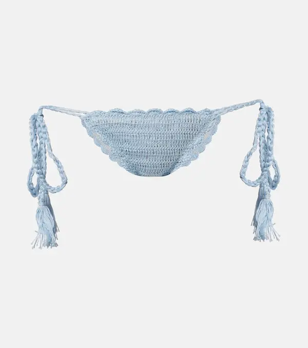 Anna Kosturova Crochet Bikini Bottoms By - Blue