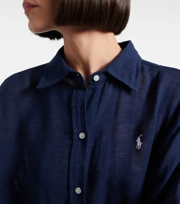 Polo Ralph Lauren Cotton And Linen Button-down Shirt