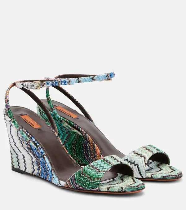 Missoni Julia Zigzag Lamé Wedges - Multicoloured