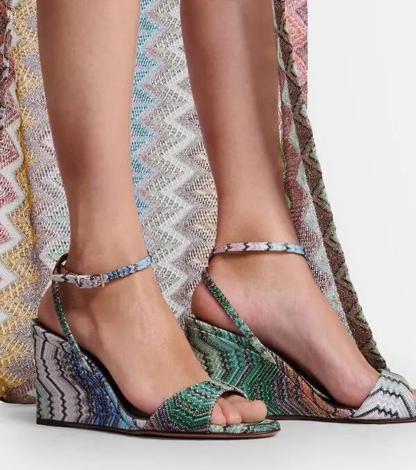 Missoni Julia Zigzag Lamé Wedges