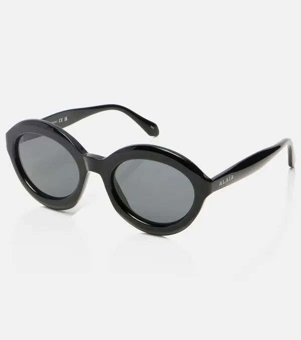 Alaïa Round Frame Sunglasses - Black