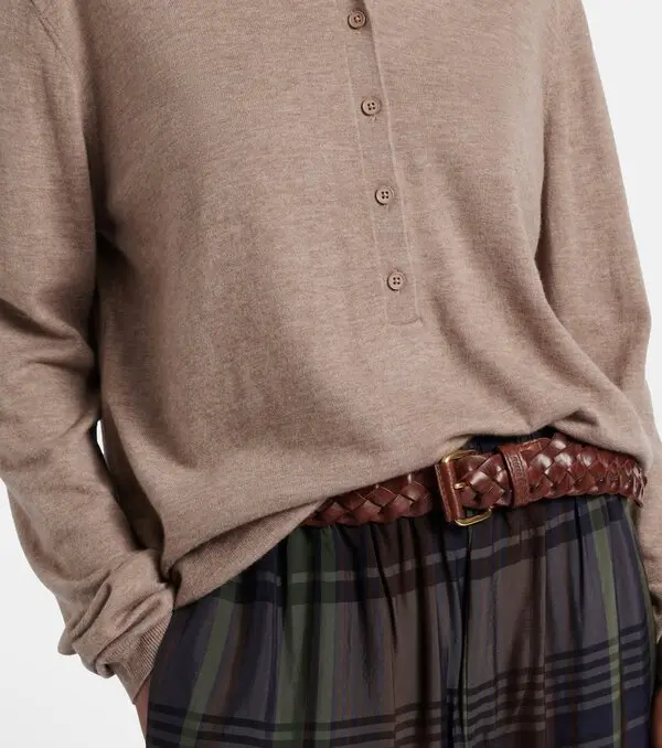 THE FRANKIE SHOP Tala Wool-blend Polo Sweater
