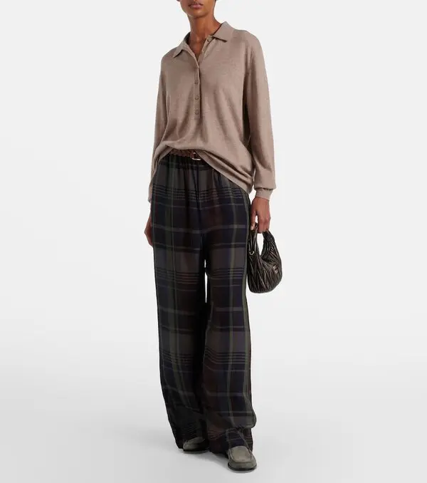 THE FRANKIE SHOP Tala Wool-blend Polo Sweater