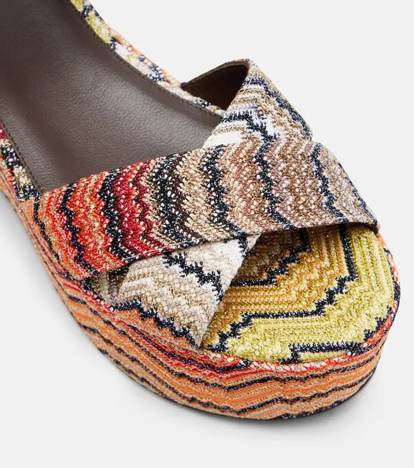 Missoni Julia Zigzag Lamé Platform Sandals - Multicoloured