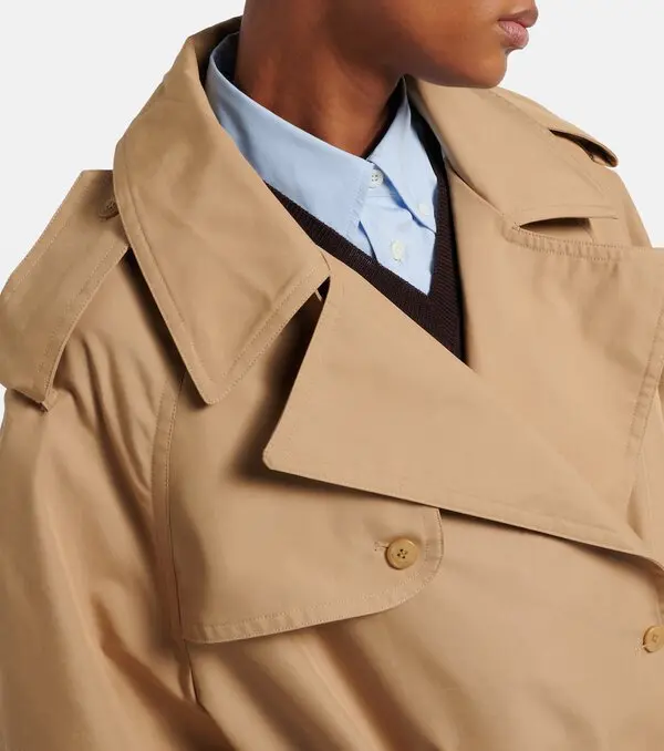 THE FRANKIE SHOP Riva Oversized Trench Coat - Beige