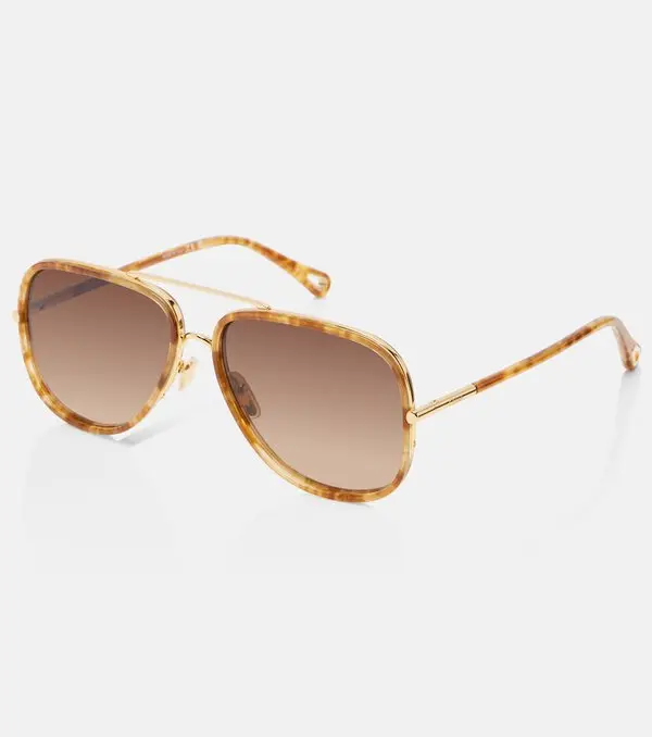 Chloé Tubolar Aviator Sunglasses