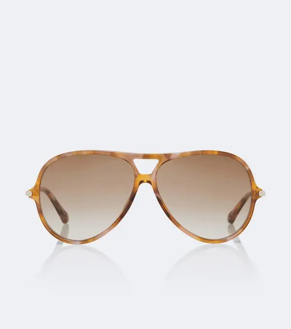 Chloé Tubolar Aviator Sunglasses - Brown