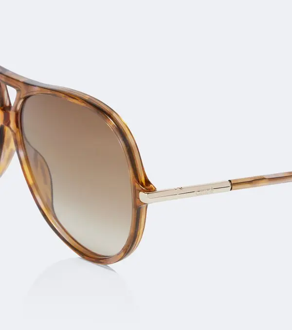 Chloé Tubolar Aviator Sunglasses - Brown