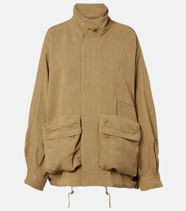 THE FRANKIE SHOP Breya Oversized Jacket - Beige