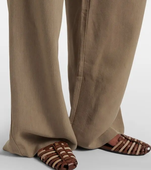 THE FRANKIE SHOP Marfa Pleated Wide-leg Trousers